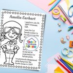 Free Amelia Earhart Coloring Pages - Mini Biography Worksheet For Kids