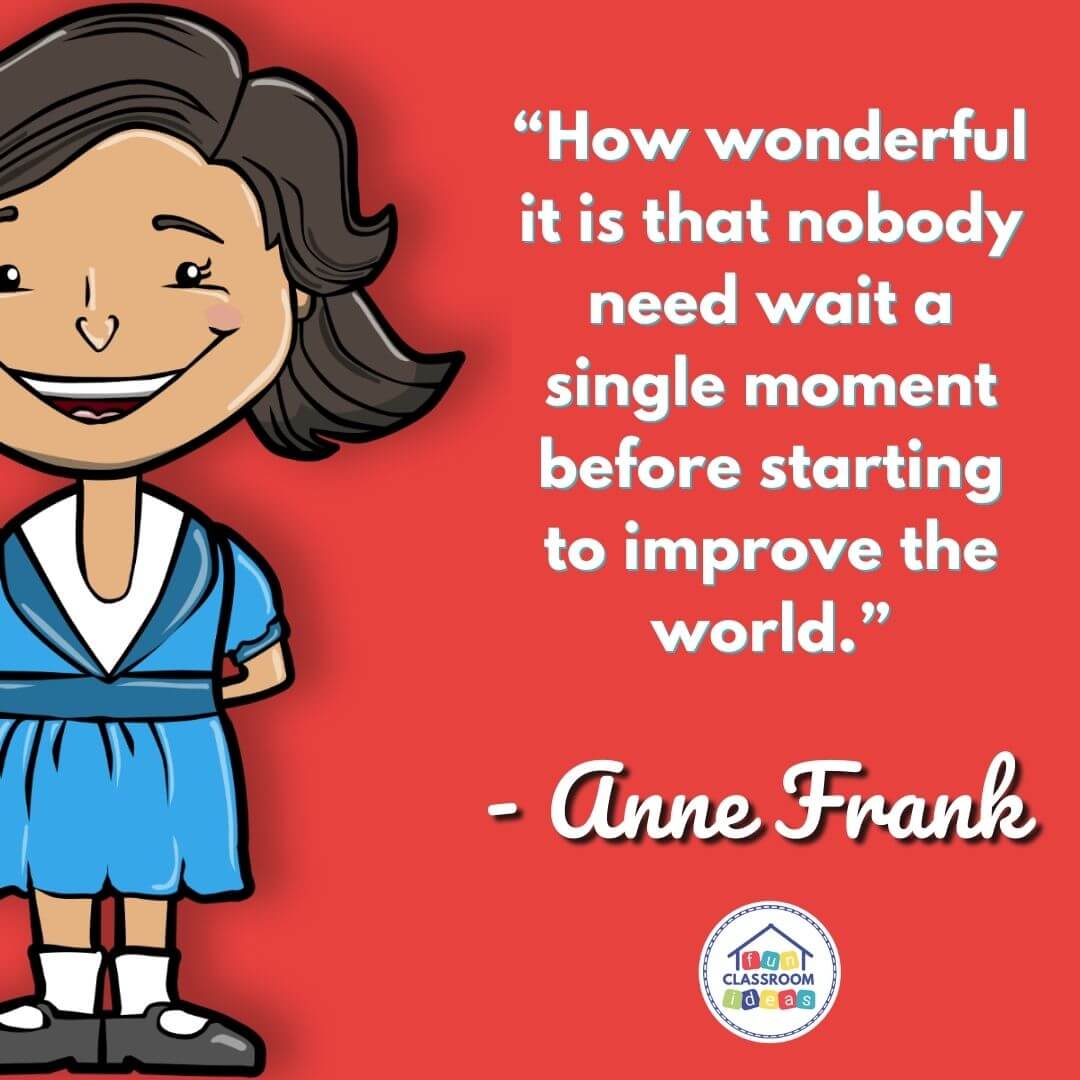 Anne Frank Worksheet - Fun Classroom Ideas