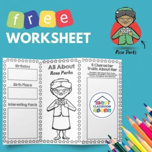 Free Rosa Parks Bio For Kids - Characteristics Printable Worksheet PDF