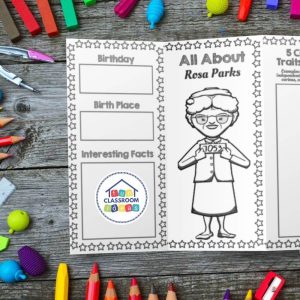 Free Rosa Parks Bio For Kids - Characteristics Printable Worksheet PDF