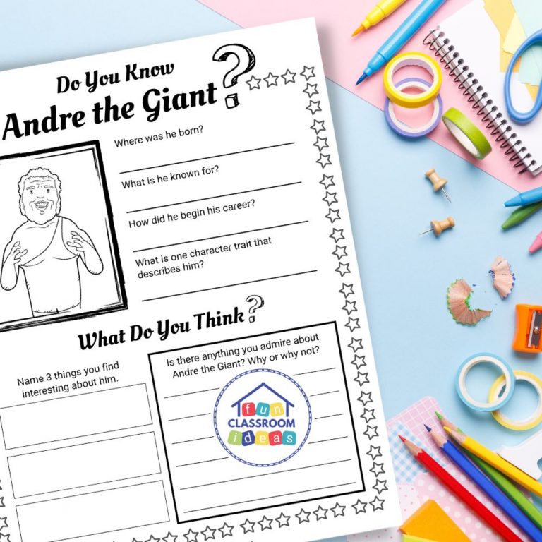 Free Andre the Giant Worksheet - Level-Up Your Worksheets