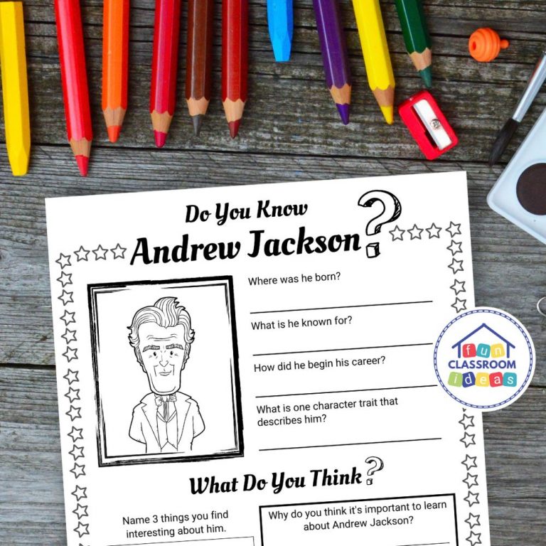 Free Andrew Jackson Worksheet - Level-Up Your Worksheets