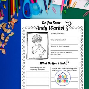 Free Andy Warhol Worksheet - Level-Up Your Worksheets