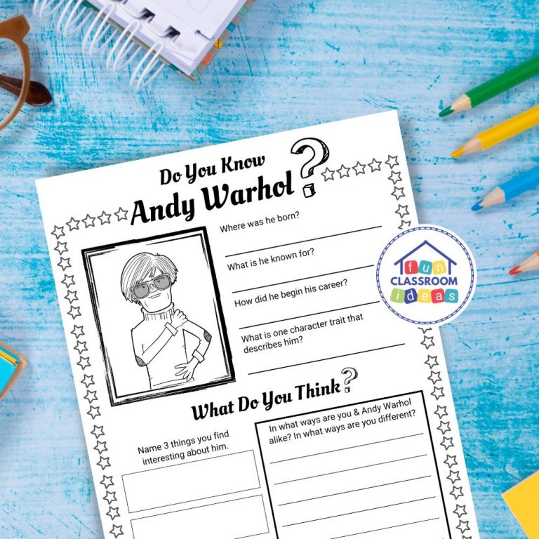 Free Andy Warhol Worksheet - Level-Up Your Worksheets