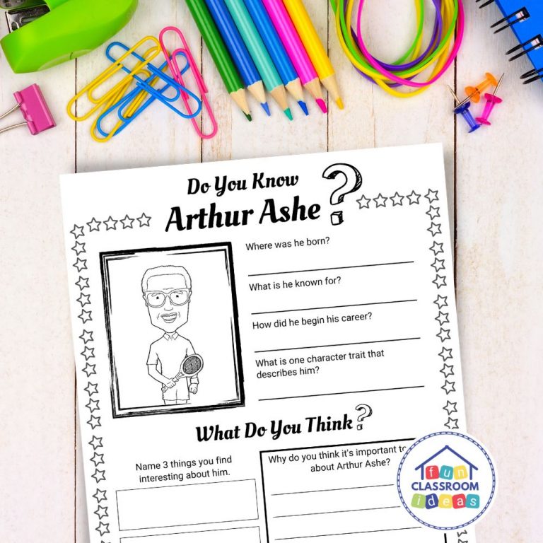 Free Arthur Ashe Worksheet - Level-Up Your Worksheets