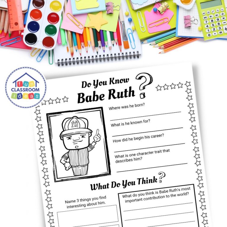 Free Babe Ruth Worksheet - Level-Up Your Worksheets