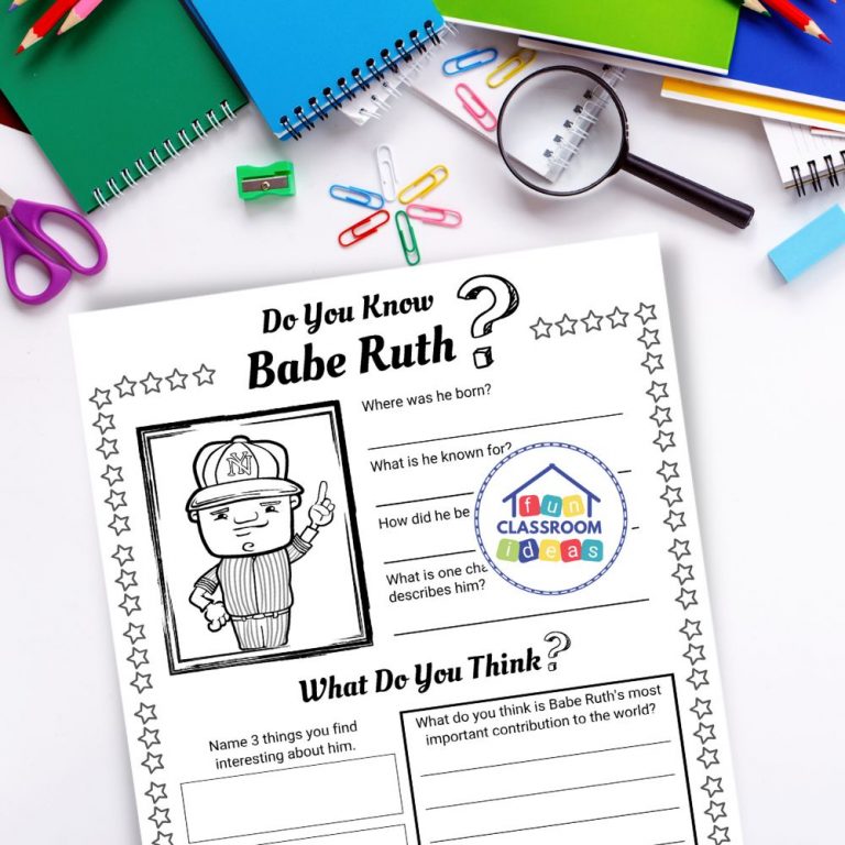 Free Babe Ruth Worksheet - Level-Up Your Worksheets