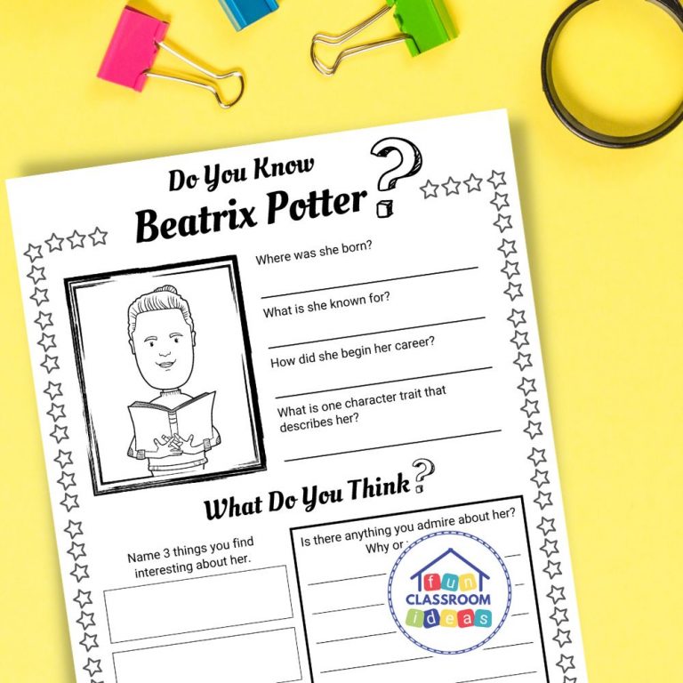 Free Beatrix Potter Worksheet - Level-Up Your Worksheets