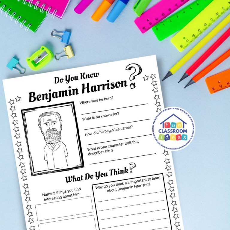 Free Benjamin Harrison Worksheet - Level-Up Your Worksheets