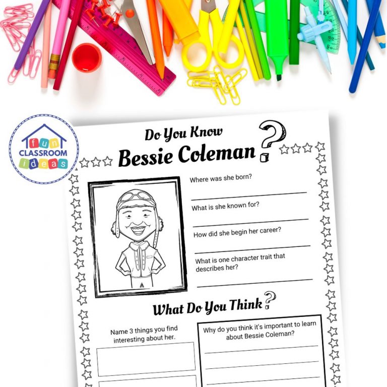 Free Bessie Coleman Worksheet - Level-Up Your Worksheets