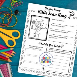 Free Billie Jean King Worksheet - Level-Up Your Worksheets
