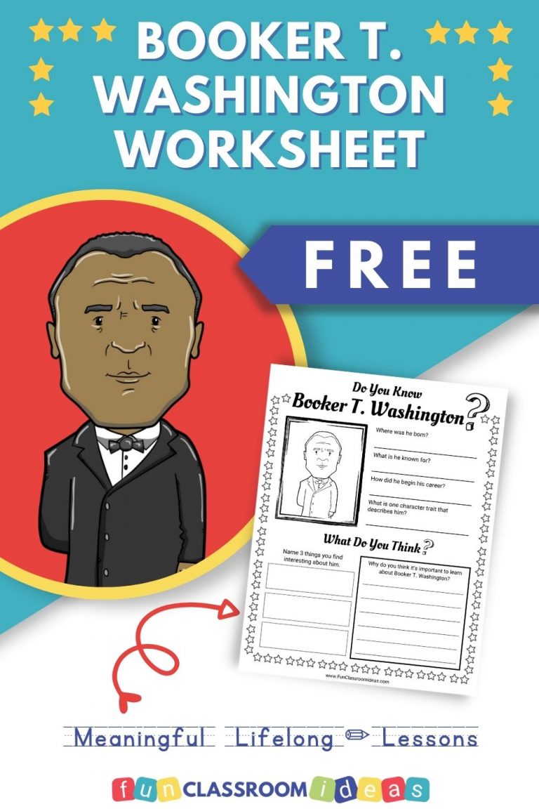 Free Booker T. Washington Worksheet - Level-Up Your Worksheets