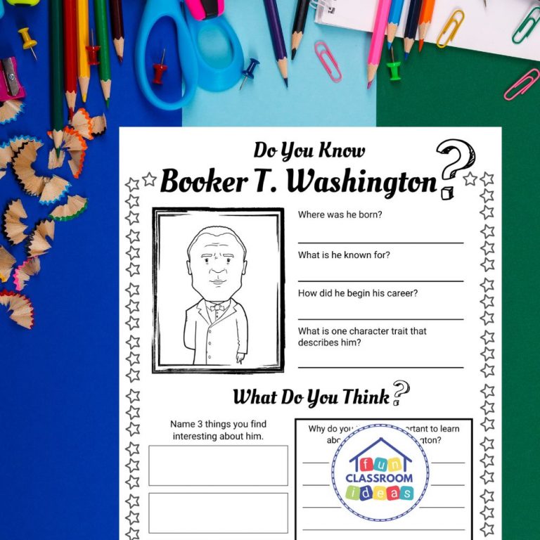 Free Booker T. Washington Worksheet - Level-Up Your Worksheets