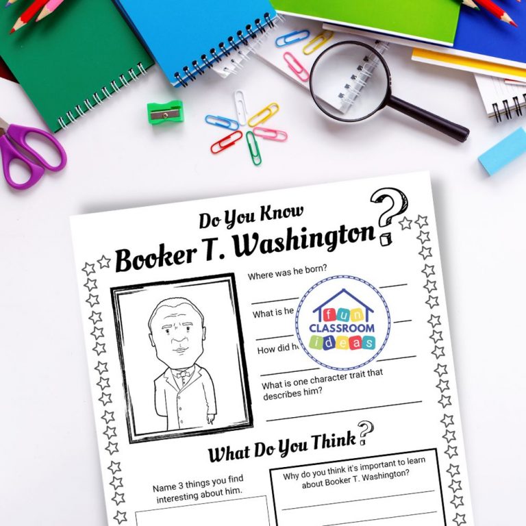 Free Booker T. Washington Worksheet - Level-Up Your Worksheets