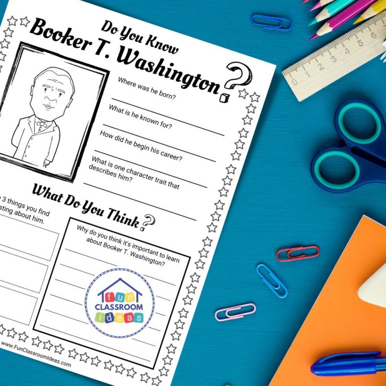 Free Booker T. Washington Worksheet - Level-Up Your Worksheets