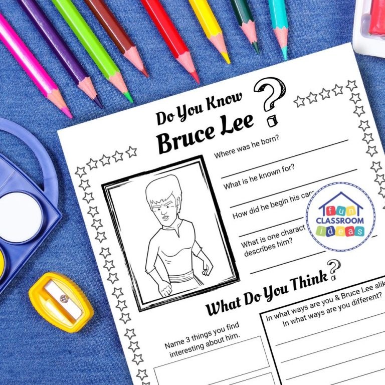 Free Bruce Lee Worksheet - Level-Up Your Worksheets