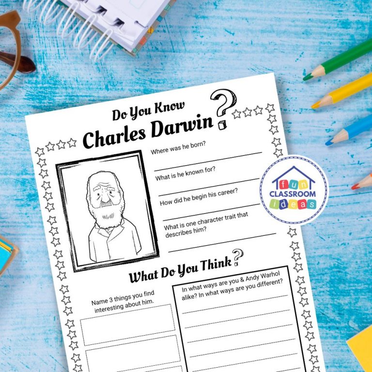 Free Charles Darwin Worksheet - Level-Up Your Worksheets