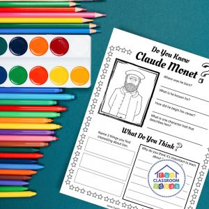 Free Claude Monet Worksheet - Level-Up Your Worksheets