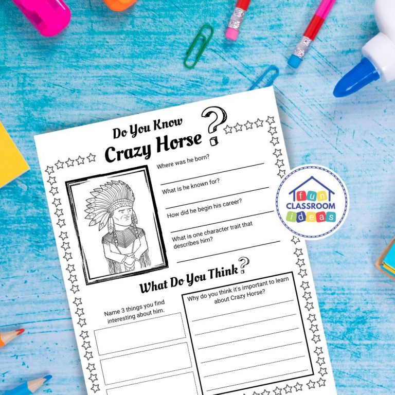 Free Crazy Horse Worksheet - Level-Up Your Worksheets