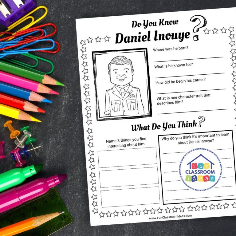 Free Daniel Inouye Worksheet - Level-Up Your Worksheets