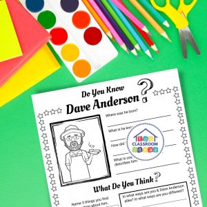 Free Dave Anderson Worksheet - Level-Up Your Worksheets