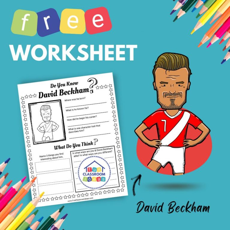 Free David Beckham Worksheet - Level-Up Your Worksheets
