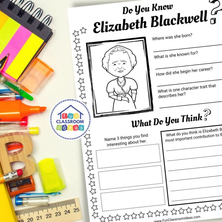 Free Elizabeth Blackwell Worksheet - Level-Up Your Worksheets