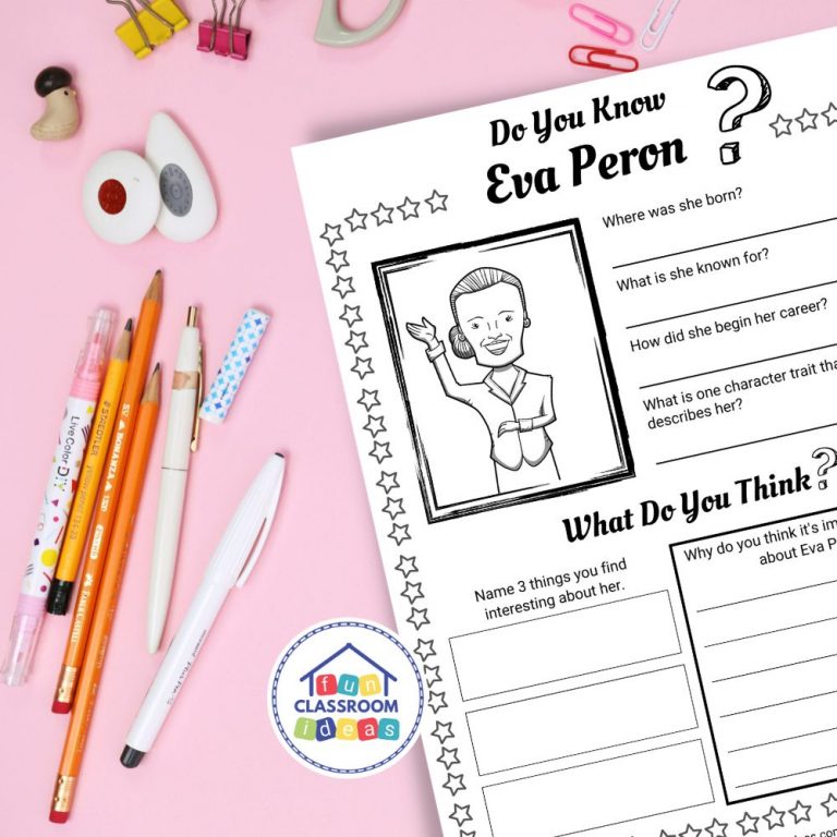Free Eva Peron Worksheet - Level-Up Your Worksheets