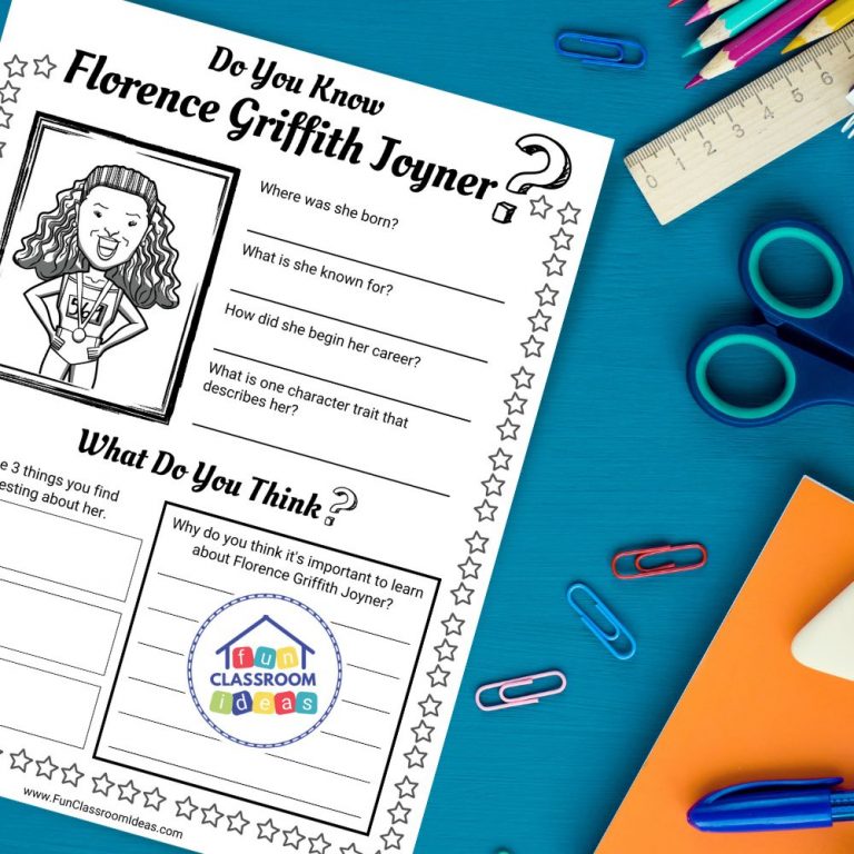 Free Florence Griffith Joyner Worksheet - Level-Up Your Worksheets