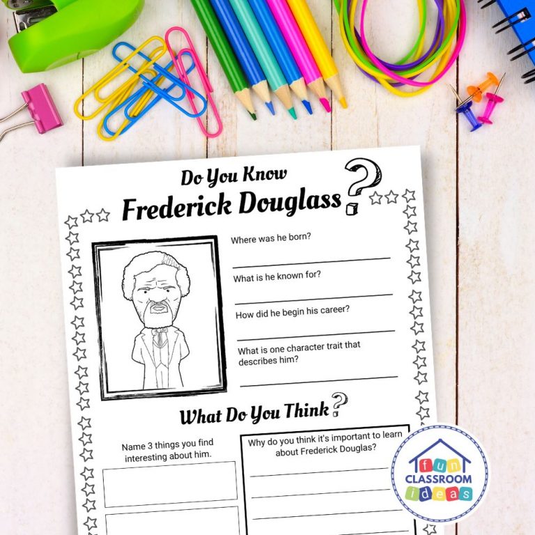 Free Frederick Douglass Worksheet - Level-Up Your Worksheets