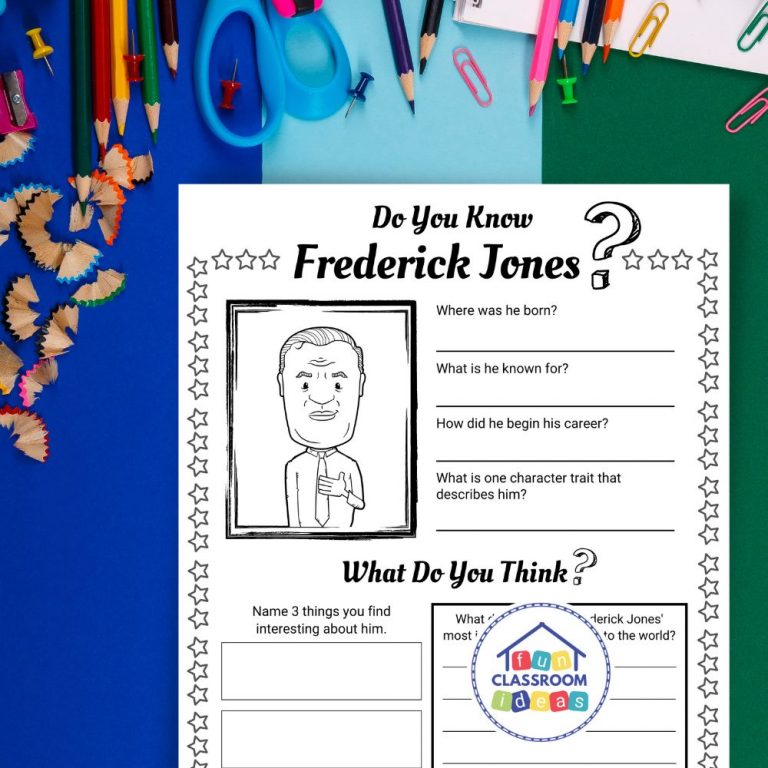 Free Frederick Jones Worksheet - Level-Up Your Worksheets