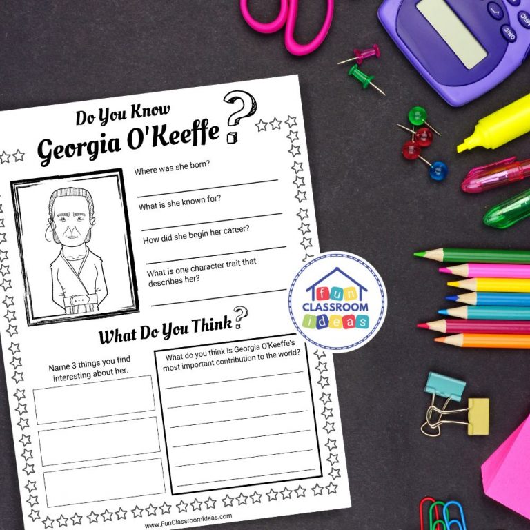 Free Georgia O'Keeffe Worksheet - Level-Up Your Worksheets