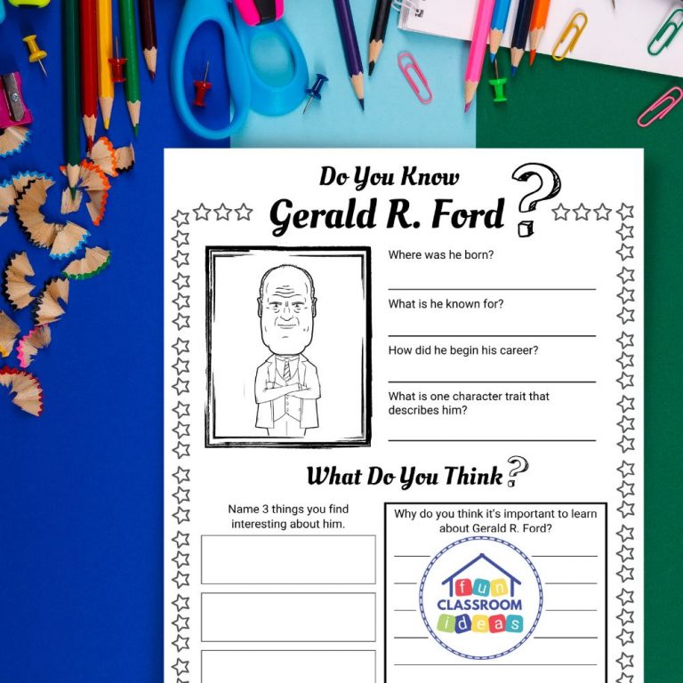 Free Gerald R. Ford Worksheet - Level-Up Your Worksheets