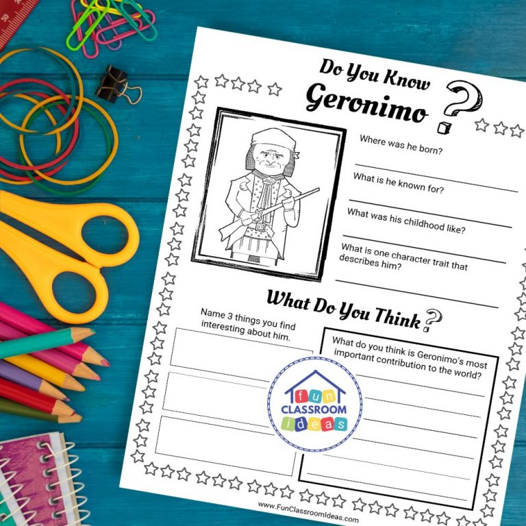 Free Geronimo Worksheet - Level-Up Your Worksheets