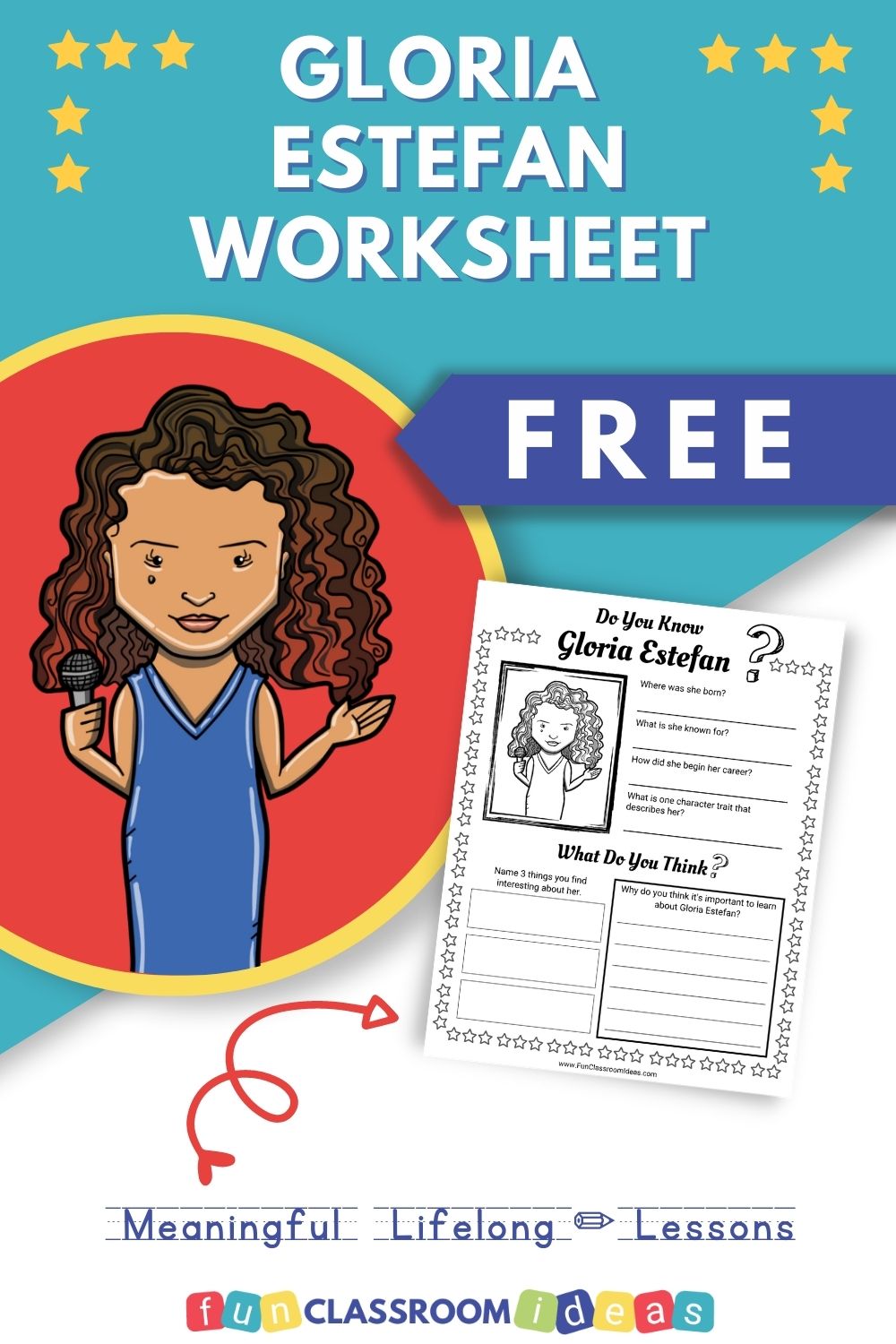 Free Gloria Estefan Worksheet - Level-Up Your Worksheets