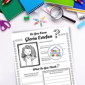 Free Gloria Estefan Worksheet - Level-Up Your Worksheets