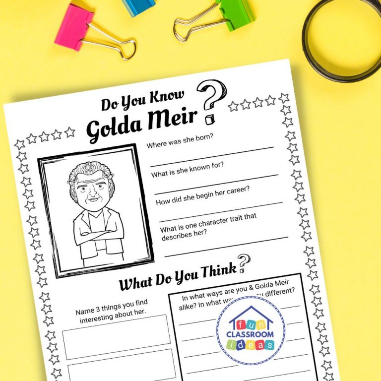 Free Golda Meir Worksheet - Level-Up Your Worksheets