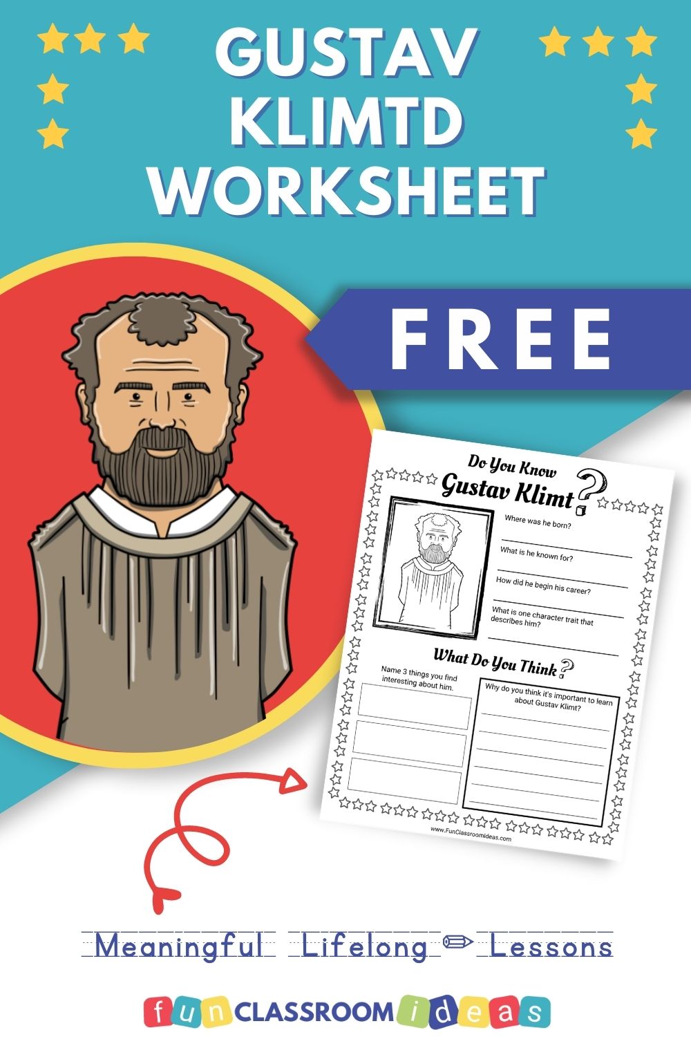 Free Gustav Klimt Worksheet - Level-Up Your Worksheets