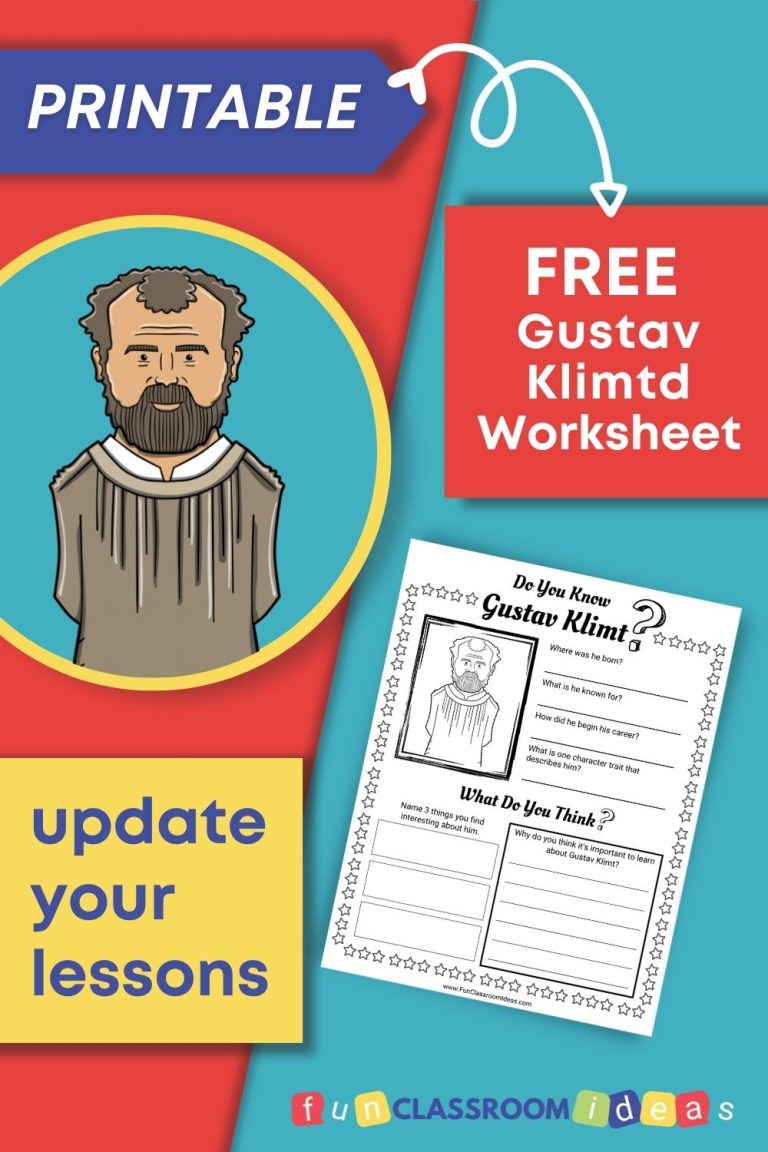 Free Gustav Klimt Worksheet - Level-Up Your Worksheets
