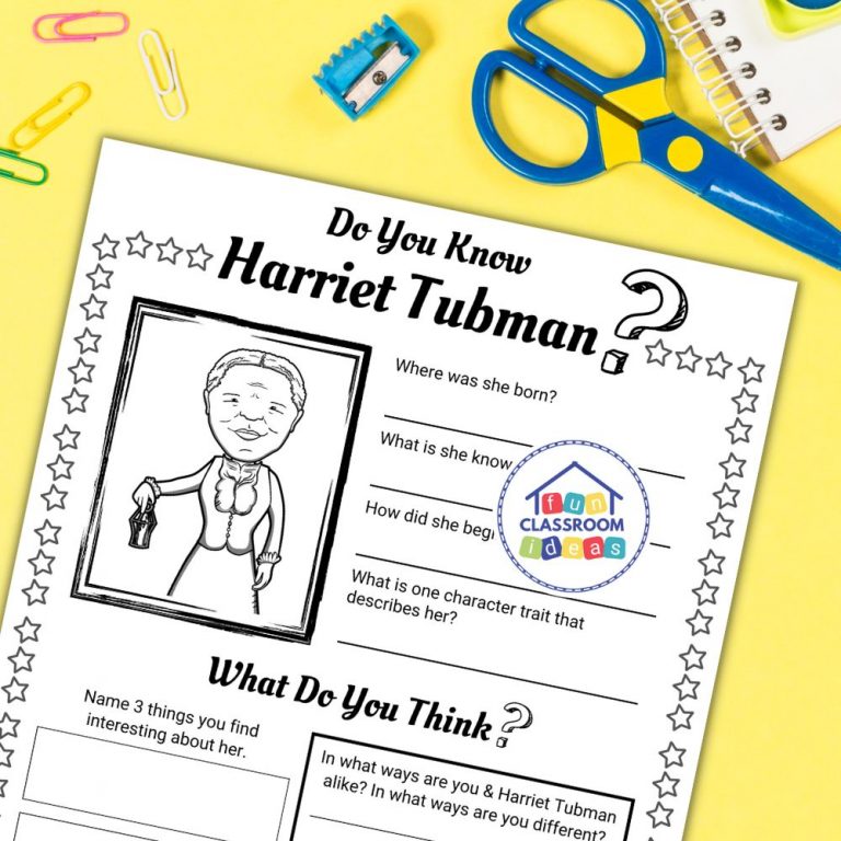 Free Harriet Tubman Worksheet - Level-Up Your Worksheets