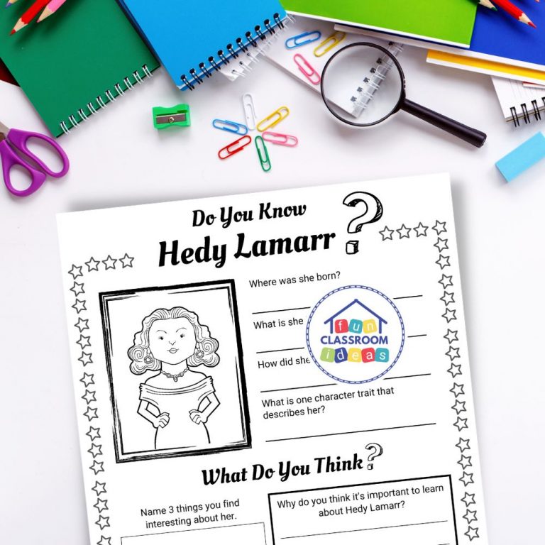 Free Hedy Lamarr Worksheet - Level-Up Your Worksheets