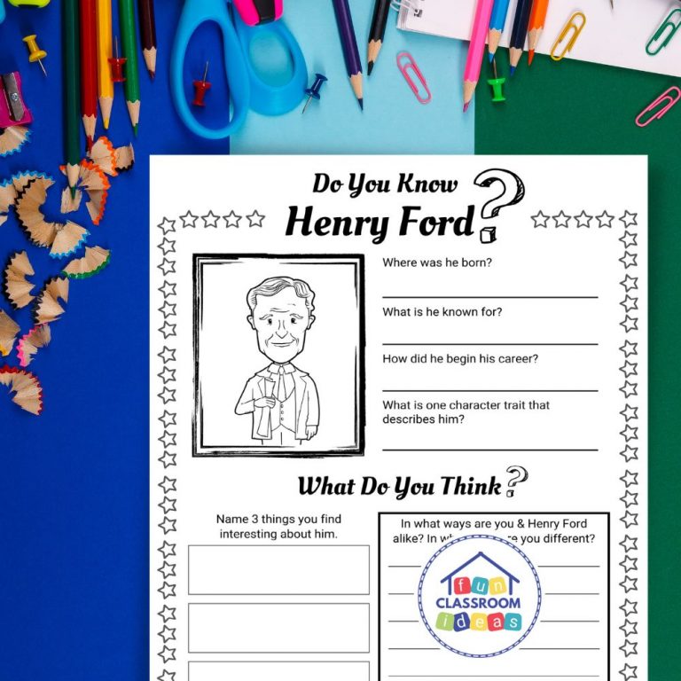 Free Henry Ford Worksheet - Level-Up Your Worksheets
