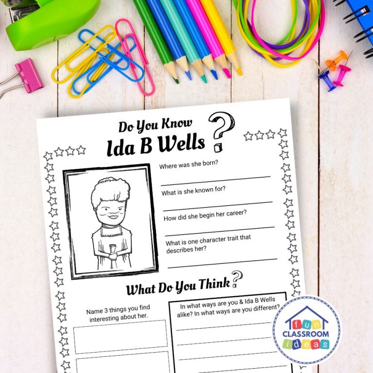 Free Ida B Wells Worksheet - Level-Up Your Worksheets