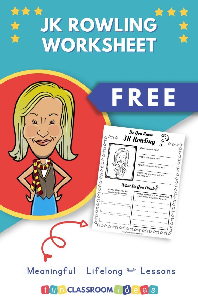 Free JK Rowling Worksheet - Level-Up Your Worksheets