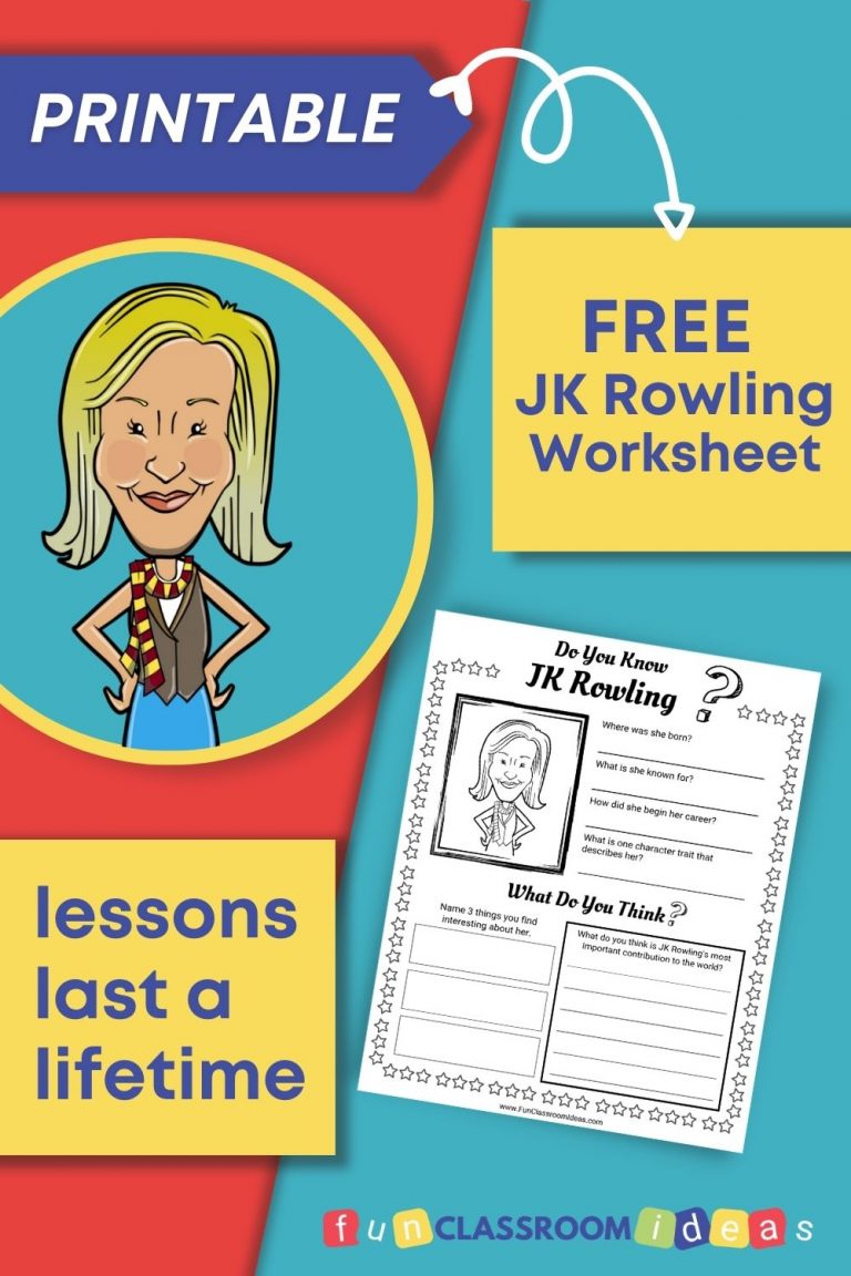 Free JK Rowling Worksheet - Level-Up Your Worksheets