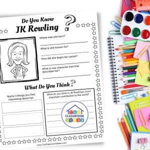 Free JK Rowling Worksheet - Level-Up Your Worksheets