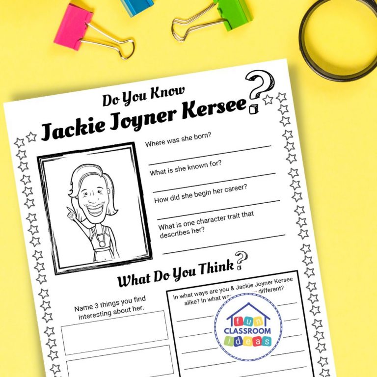 Free Jackie Joyner Kersee Worksheet - Level-Up Your Worksheets