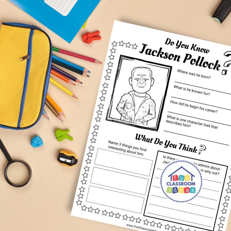 Free Jackson Pollock Worksheet - Level-Up Your Worksheets