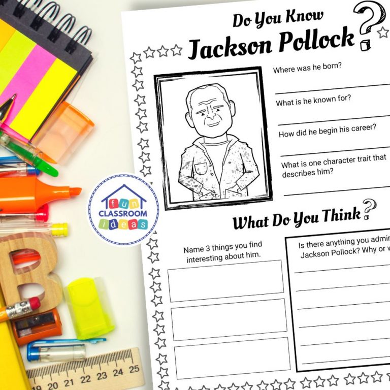 Free Jackson Pollock Worksheet - Level-Up Your Worksheets