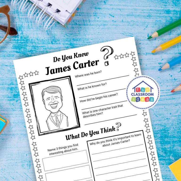 Free James Carter Worksheet - Level-Up Your Worksheets